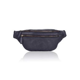 Bellicci Leder-Brustbeutel "Charmaine" in Dunkelblau - (B)40 x (H)17 x (T)6 cm - 50% | Damen-koffer-reisegepaeck