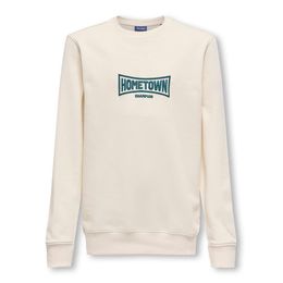 Only & Sons Only&Sons Sweatshirt "Varsity" in Beige - 18% | Größe 146/152 | Kinder-sweatshirts-jacken