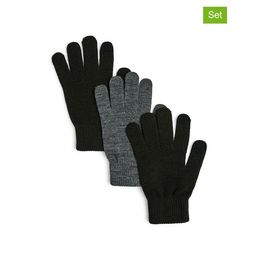 Pieces 2er-Set: Fingerhandschuhe in Schwarz/ Grau - 11% | Damenhandschuhe