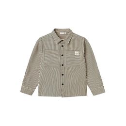 name it Hemd "Povenan" in Beige/ Schwarz - 40% | Größe 134/140 | Kinder-blusen-hemden