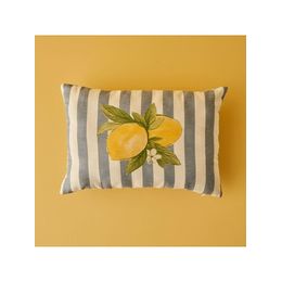Bella Maison Kissenh&uuml;lle ''Lemoncello'' in Creme/ Blau/ Gelb - (L)35 x (B)50 cm - 60% | Dekokissen