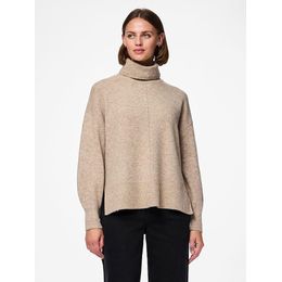 Pieces Rollkragenpullover in Beige - 48% | Größe S | Damen-pullover-cardigans