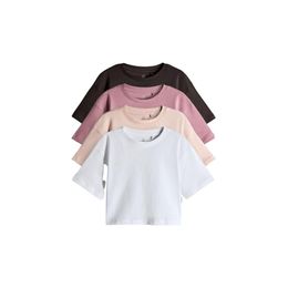 The Set T-Shirt M&auml;dchen Gr&ouml;&szlig;e 152 beige / schoko / altrosa / wei&szlig;