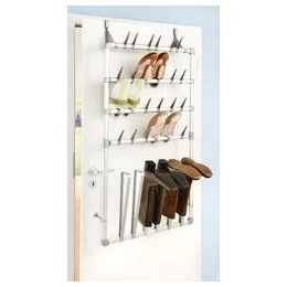 Schuhregal Ruco, grau (aluminiumfarben), Aluminium, Kunststoff, Regale, Aluminium/Kunststoff, auch zur Wandbefestigung geeignet