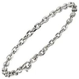 Silberarmband Jobo, silber (silber 925), Armbänder, Damen, Silber 925 (Sterlingsilber), Ankerarmband 925 Silber diamantiert 21 cm