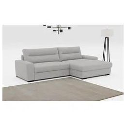 Ecksofa COTTA "Cappa L-Form", grau (light grau), B:295cm H:93cm T:163cm, 100% POLYESTER (PES), Sofas, wahlweise mit Bettfunktion & Bettkasten