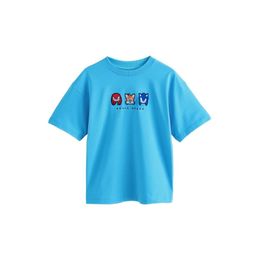 next T-Shirt Jungen Gr&ouml;&szlig;e 176 blau / dunkelblau / orange / rot
