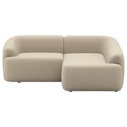Ecksofa Inosign "Nergal, kompakte Stellmaße, Breite 216cm, organisches Design, L-Form", grau (taupe), B:216cm H:81cm T:196cm, 95% Polyester, 5% Polyamid, Sofas, Modernes Design, schlichte Optik, stilvoller Blickfang im Wohnzimmer
