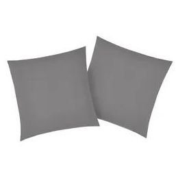 Kissenbez&uuml;ge OTTO HOME "Luisa", grau, B:80cm L:80cm, Renforc&eacute;, Renforc&eacute;, Kissenbez&uuml;ge, aus 100% Baumwolle, mit Rei&szlig;verschluss, atmungsaktiv, uni