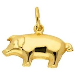 Ketten-Anhänger ADELIA ́S "333 Gold Anhänger Schwein", gold, Schmuckanhänger, Damen, Gold, Goldschmuck für Damen