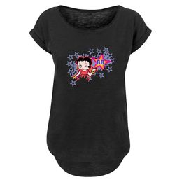 F4NT4STIC Shirt 'Betty Boop Purple Stars And Dots' female Black size 5XL