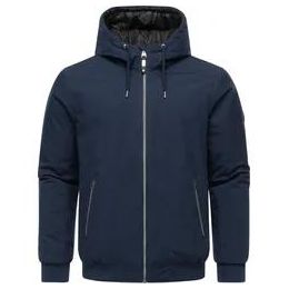 Winterjacke Ragwear "Stuartt YOUMODO", Herren, Gr. XXL (56), blau (navy), Obermaterial: 100% Polyester, Innenfutter: 100% Polyester, Wattierung: 100% Polyester, gerade hüftbedeckend, hoch geschlossener Ausschnitt, Langarm Ärmel ohne Ärmelschlitz Rippstrickbündchen, Jacken, Wasserdichte Outdoorjacke mit verstellbarer Kapuze