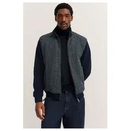 Sweatjacke Bugatti "Regular Fit", Herren, Gr. XL, 390, marine, Sweatware, 75% Baumwolle, 25% Polyester, unifarben, regular fit, ohne Ausschnitt, Rippbündchen, Sweatjacken, mit Stehkragen und aus Baumwollmix
