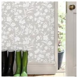 Vliestapete Laura Ashley "RYE", grau, H:10m L:10m, Vlies, Tapeten, Design Tapeten