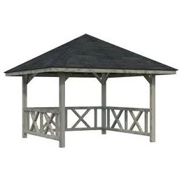 Holzpavillon Palmako "Bianca 8,3 m2 Set 1", grau, B/H/T: 384cm x 319cm x 384cm, Pavillons, BxTxH: 300x300x319 cm