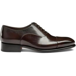 Santoni Men's polished leather Oxford shoe - Gr. UK_8 - in Wei&szlig;