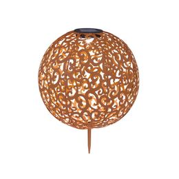 Globo lighting Solarleuchte "SOLARLEUCHTE METALL ROSTFARBEN, 1XLED" in brown | Gr.: onesize