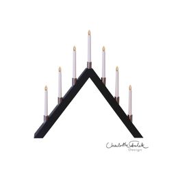 STAR TRADING LED Lichterbogen ,Tall&lsquo;, 7-flammig, dreieckig, Holz, schwarz, H 63cm, | Gr.: onesize
