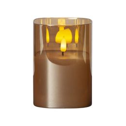 STAR TRADING LED Windlicht ,Flamme' mit Flackereffekt, Batterie, Timer, bernsteinfa | Gr.: onesize