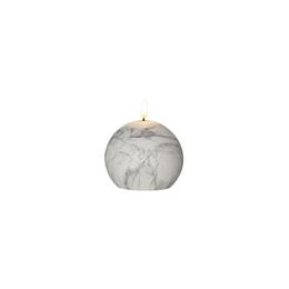 STAR TRADING Beton-Kerze ,Flamme Marble' in Marmor-Optik, Batterie + Timer, kugelfö | Gr.: onesize