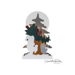 STAR TRADING LED-Dekoleuchte ‚Forest Friends‘, Batterie, Holz, Tiermotive, 45cm | Gr.: onesize