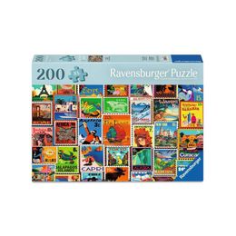 Ravensburger Puzzle 200 Teile Erwachsenenpuzzle 200 Teile - Briefmarken 9-99 Jahre in bunt | Gr.: onesize