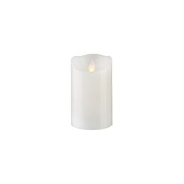 STAR TRADING LED Stumpenkerze ,M-Twinkle' aus Echtwachs, Batterie und Timer, weiß, | Gr.: onesize