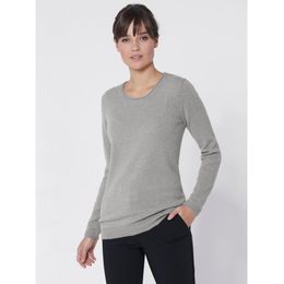 WITT WEIDEN Kaschmirpullover in grau-meliert | Gr.: 36-38