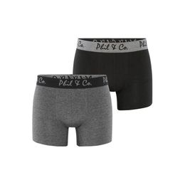 Phil & Co. Berlin Retroshorts 2-Pack Jersey in black anthra | Gr.: XL