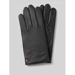 Roeckl Fingerhandschuhe mit Label-Applikation Modell 'Boston'