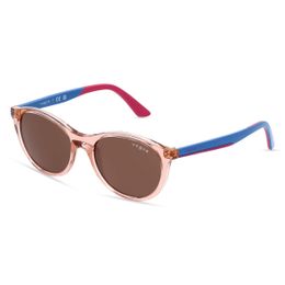 Vogue eyewear VJ2015 | Unisex-Sonnenbrille | Fassung: Vollrand, Oval, Kunststoff, Pink Transparent | Glasfarbe: Braun