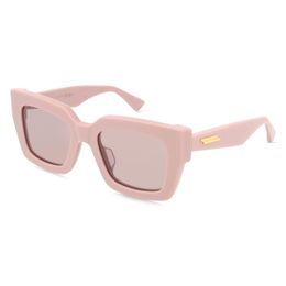 Bottega Veneta BV1212S | Unisex-Sonnenbrille | Fassung: Vollrand, Quadratisch, Acetat, Rose | Glasfarbe: Violett