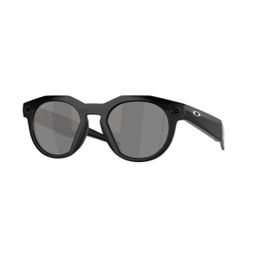 Oakley Meta OW8002 HSTN | Unisex Smarte Brille | Fassung: Rund, Kunststoff, Schwarz | Glasfarbe: Grau