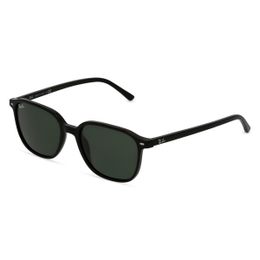 Ray-Ban RB 2193 LEONARD | Unisex-Sonnenbrille | Fassung: Vollrand, Quadratisch, Acetat, Schwarz Glänzend | Glasfarbe: G15