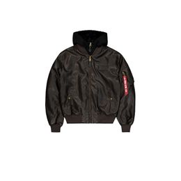 Alpha Industries Lederjacke »MA-1 D-Tec Faux Lether« vintage brown 5 XL 5 XL Kunstleder