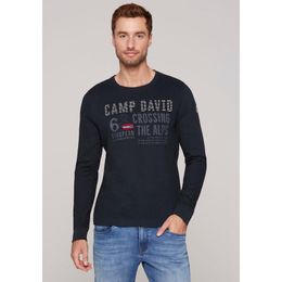 CAMP DAVID Sweatshirt, mit Prints und Stickereien deep water XXL XXL Sweatshirt von CAMP DAVID