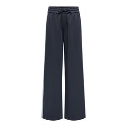 Only Jogger Pants &raquo;ONLPOPTRASH-TADIA MW X-WIDE TAPE PNT&laquo; mit seitlichem Farbeinsatz Blue Graphite Detail:Tape in Soft chambray S (36) - L&auml;nge 32...