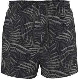 Bugatti Badeshorts »Karim« Alloverprint, linkes Bein Brand Label black/grey S - N-Gr N-Gr S Badeshorts Bugatti
