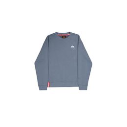 Alpha Industries Sweater »Basic Sweatshirt SL« denim blue L L Brushed Fleece Stoff