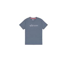 Alpha Industries T-Shirt »Alpha Label T-Shirt« denim blue XXL XXL Single Jersey Stoff