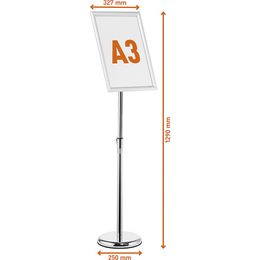 Durable Info-Bodenst&auml;nder, mit Aluminium-Klapprahmen, Format A3