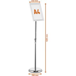 Durable Info-Bodenst&auml;nder, mit Aluminium-Klapprahmen, Format A4
