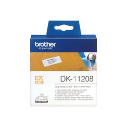 Original Brother P-Touch QL 580 (DK-11208) Etikett 400x (38mm x 90mm) Weiss