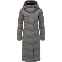 Wintermantel Ragwear "Pavla Long Soft YOUMODO", Damen, Gr. XS (34), grau, Obermaterial: 100% Polyester; Innenfutter: 100% Polyester; Wattierung: 100% Polyester, gerade kniebedeckend, hoch geschlossener Ausschnitt, &Auml;rmel ohne &Auml;rmelschlitz Rippstrickb&uuml;ndchen, M&auml;ntel Wintermantel, Wasserdichter Steppmantel mit Kuschelkragen, Topseller