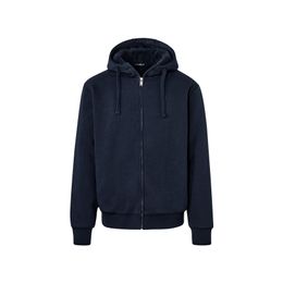 Tchibo - Kapuzen-Sweatjacke mit Teddyplüsch-Futter - Herren - Gr. L - dunkelblau