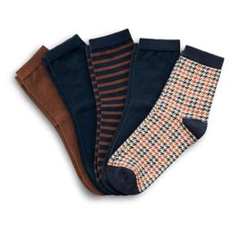 Tchibo - 5 Paar Socken - Damen - Gr. 35-38 - dunkelblau