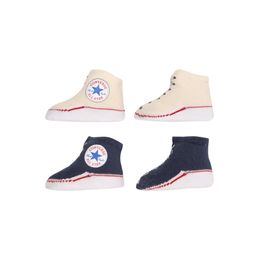 Converse Socken 'Chuck Taylor' M&auml;dchen Gr&ouml;&szlig;e 0/6M creme / blau / navy / wei&szlig;
