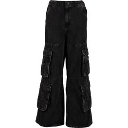 2y Studios Cargojeans 'Mara' Damen Gr&ouml;&szlig;e 32 black denim