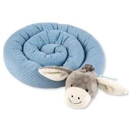 Bettnestchen Sterntaler "Nestchenschlange Emmi", blau, Obermaterial: 100% Polyester. Obermaterial 2: 100% Baumwolle, Bettnestchen