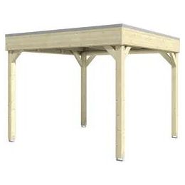 Skan Holz Holzpavillon SKANHOLZ "Toulouse", beige (natur), B/H/T: 302cm x 244cm x 302cm, Pavillons, BxTxH:302x302x244 cm, inkl. Aufschraubstutzen